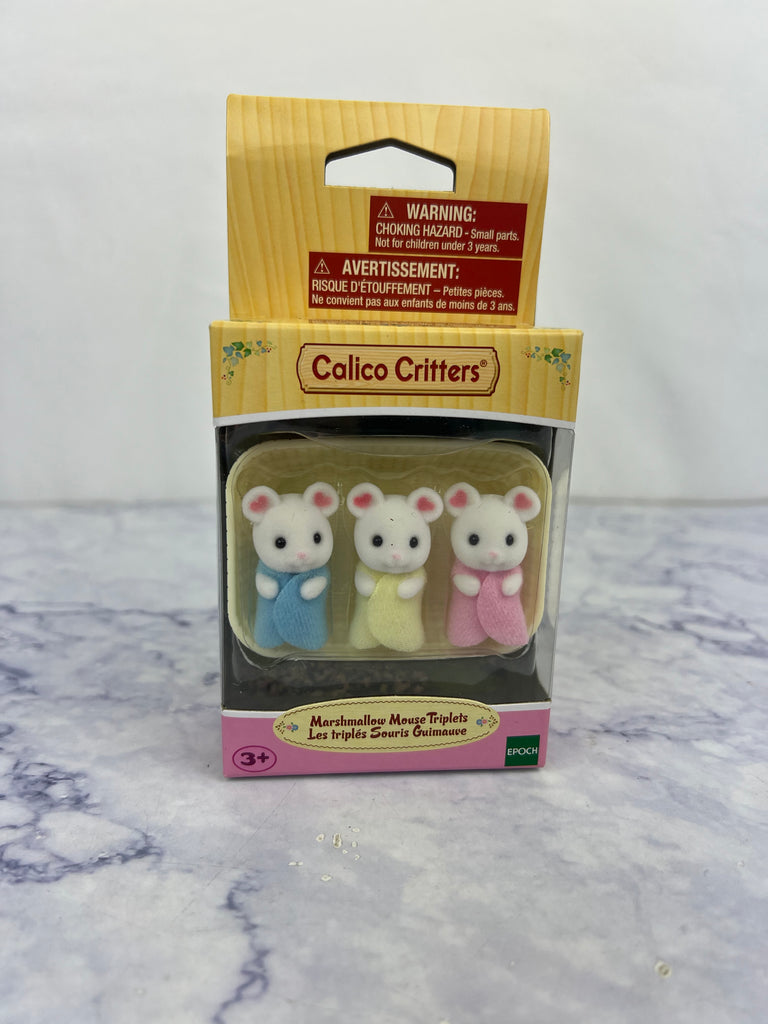 Calico Critters Marshmallow Mouse Triplets – Freckled Hen